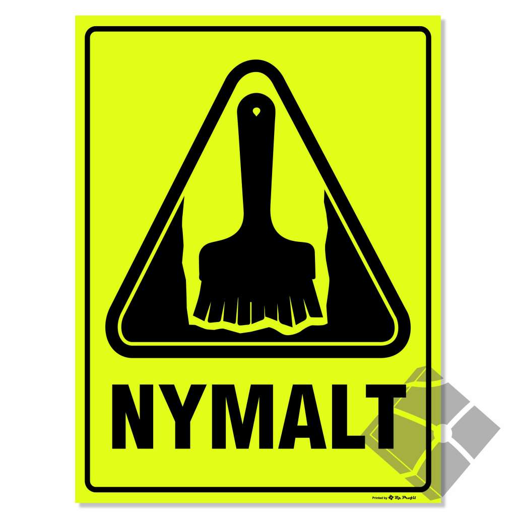 Fareskilt - Nymalt